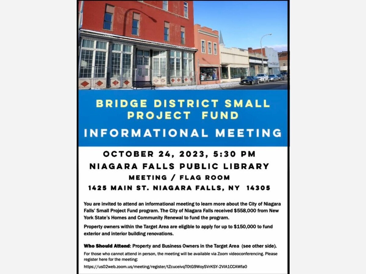 Informational meeting on bridge district grants tonight | Niagara Express